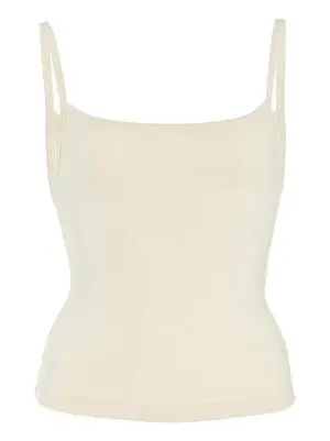 Eterne 90's Jersey Tank Top - Ivory