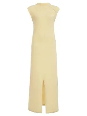 JIL SANDER Sleeveless Midi Dress Yellow