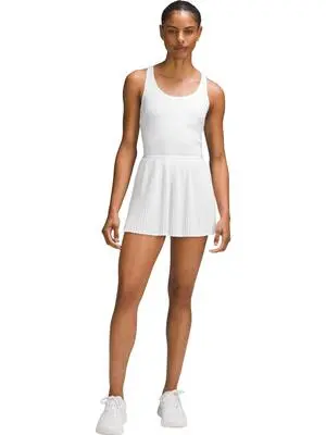 Lululemon Scoop-neck Pleated Linerless Tennis Dress - White