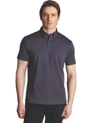CHARLES TYRWHITT Plain Short Sleeve Jersey Polo - Dark Mauve