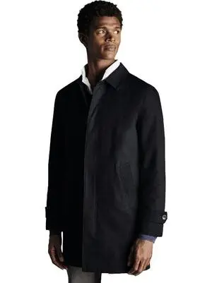 CHARLES TYRWHITT Classic Cotton Raincoat - Dark Navy