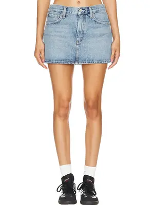 AGOLDE Alek Mini Denim Skirt - Force