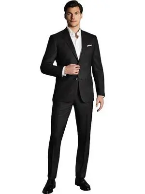 CHARLES TYRWHITT Slim Fit End On End Ultimate Performance Suit Jacket - Charcoal Grey