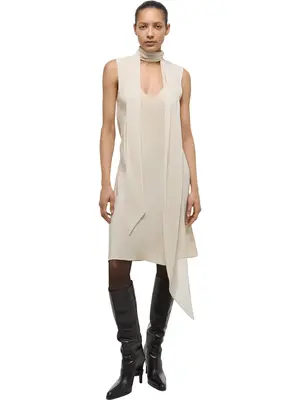Helmut Lang Sleeveless Scarf Dress - Oat
