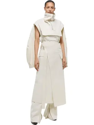 Helmut Lang Trench Wrap Skirt - Creme