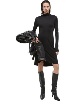 Helmut Lang Cowl Neck Dress - Black