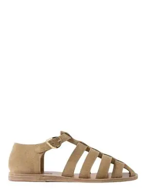 ANCIENT GREEK SANDALS Homeria Suede Sandals - Neutrals