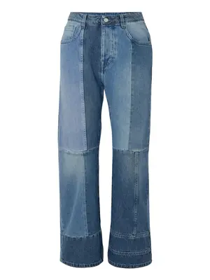FORTELA Patchwork Straight-leg Jeans - Blue