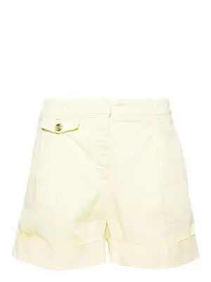 BOSS Pleated Twill Shorts - Yellow