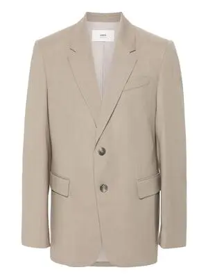 Ami Double-breasted Blazer - Neutrals