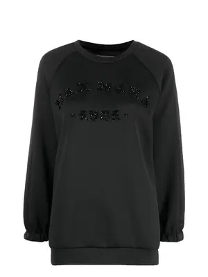 Max Mara Logo-embellished Sweater - Black