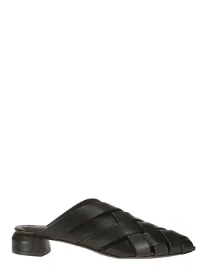 Officine Creative Sage 105 Leather Mules - Black
