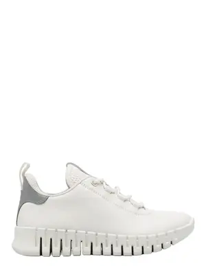 Ecco Gruuv Leather Sneakers - White