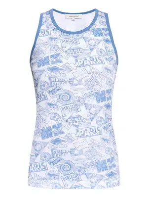 Maison Kitsuné Surf Collage Tank Top - Blue