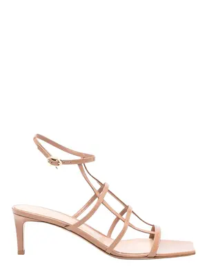 GIANVITO ROSSI Mondry 55mm Leather Sandals - Neutrals