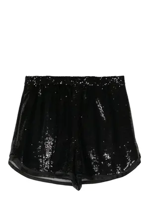 JUUN.J Sequin Mini Shorts - Black