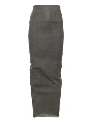 Rick Owens Dirt Pillar Maxi Pencil Skirt - Grey