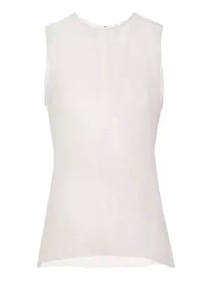 AMI AMI Paris Semi-Sheer Silk Top