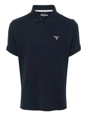 Barbour Logo-embroidered Cotton Polo Shirt - Blue