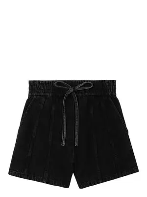 3.1 Phillip Lim Drawstring Denim Shorts - Black