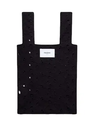 Merlette Merlette Eyelet Cotton Tote Bag Black