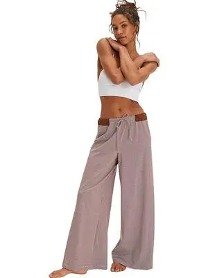 Free People Intimately Out And About Lounge Pants - Cinnamon Stripe