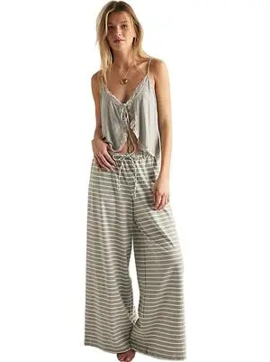 Free People Intimately Out And About Lounge Pants - Light Grey Combo
