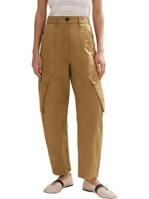 ME+EM Cotton Tapered Trousers - Tan