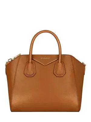 Givenchy Givenchy Antigona Small Top-Handle Bag In Shiny Tumbled Leather Soft Tan