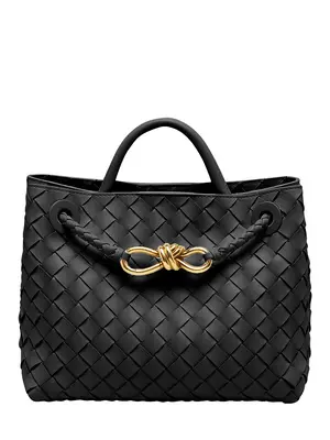 Bottega Veneta Andiamo Leather Top-handle Bag - Black Muse Brass