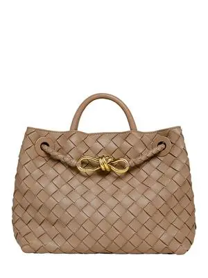 Bottega Veneta Andiamo Small Leather Top-Handle Bag Pinecone