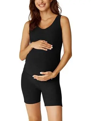 Beyond Yoga Spacedye Movin Mama Maternity Biker Jumpsuit - Darkest Night