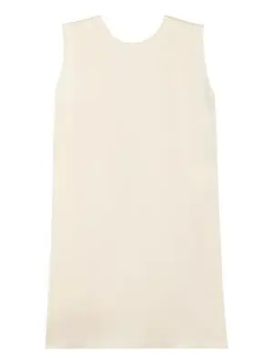 LESET Barb Open-back Satin Tunic - Neutrals