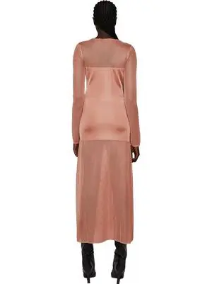 Zeynep Arçay Long Mesh Dress - Nude