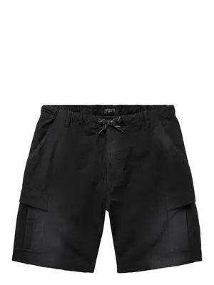 Balenciaga Wide-leg Distressed Cotton-ripstop Cargo Shorts - Black