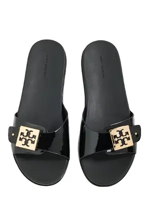 Tory Burch Buckle Slides Perfect Black / Gold / Perfect