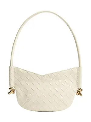 BOTTEGA  VENETA Intrecciato Leather Shoulder Bag - Sea Salt
