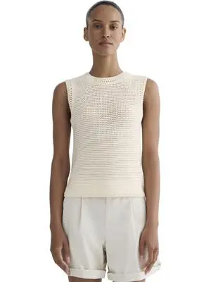 Everlane Organic Cotton Open-stitch Tank Top - Canvas