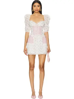 For Love & Lemons Francine Mini Dress - Pink