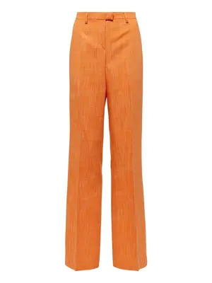 Etro High-rise Straight Trousers - Orange