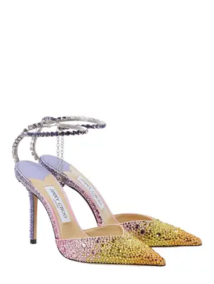 JIMMY CHOO Saeda 100 Embellished Pumps - Multicoloured