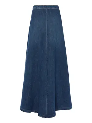 NILI LOTAN Astrid Denim Maxi Skirt - Blue