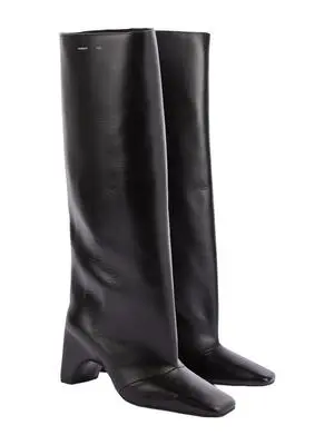 Coperni Bridge Leather Knee-high Boots - Black