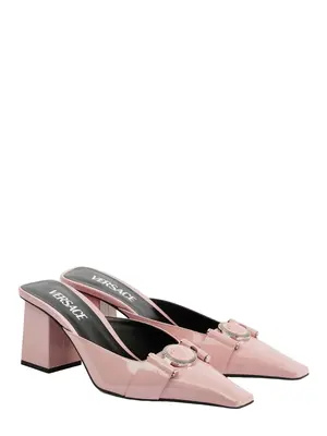 Versace Medusa Patent Leather Mules - Pink