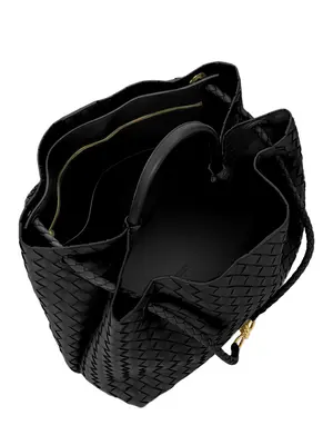 Bottega Veneta Large Andiamo Top Handle Bag Black/brass