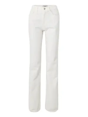 Coperni Embellished High-rise Straight-leg Jeans - White