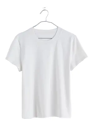 Madewell Premium Standard Shrunken Tee - Eyelet White