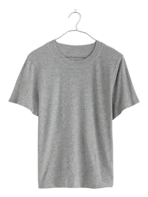 Madewell Premium Standard Shrunken Tee - Hthr Grey