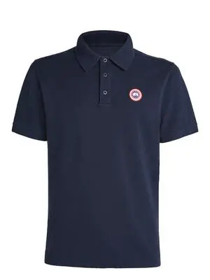 Canada Goose Logo Beckley Polo Shirt Navy