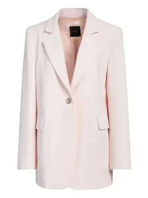 Pinko Single-Breasted Crepe Blazer Pink